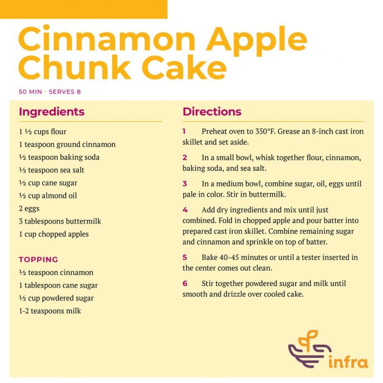 Cinnamon Apple Chunk Cake | Sunrise Health Foods