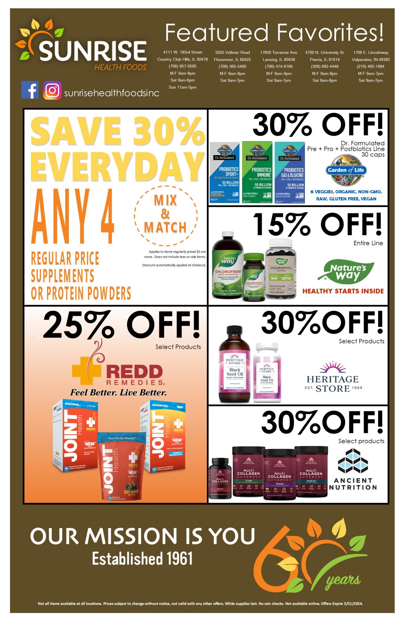 Sales Flyer | Sunrise Health Foods