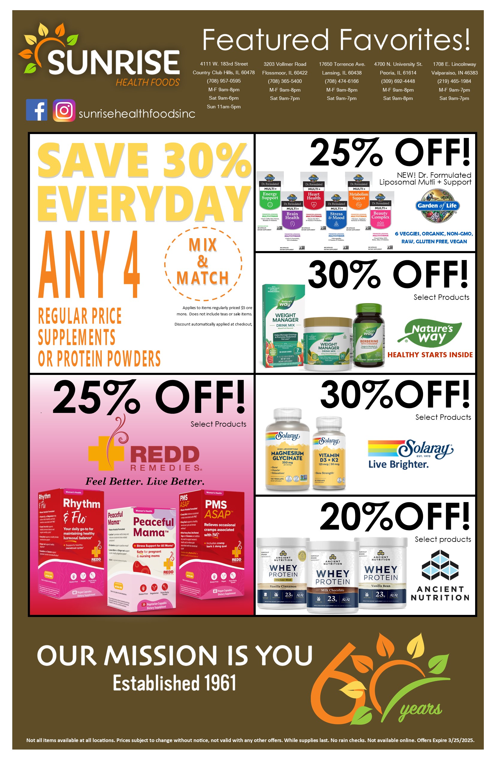 Sales Flyer | Sunrise Health Foods